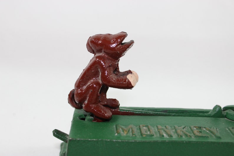 Vintage monkey Bank Mechanical Cast Iron Coin Bank - Etsy