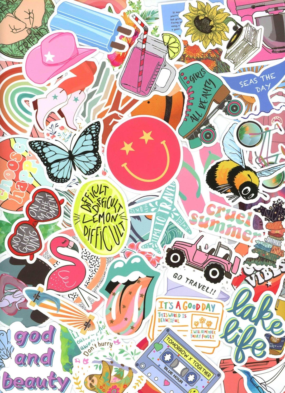 Teen Girl Sticker Pack, Tween Stocking Stuffer Stickers, Cute Laptop ...