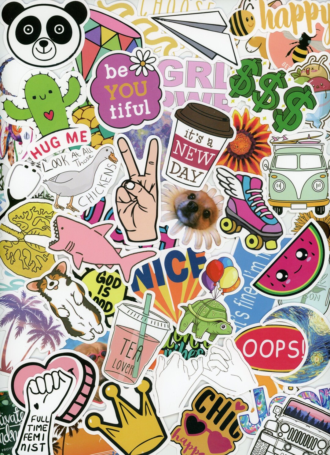 Cool Girl Variety Sticker Pack, Positive Stickers, Uplifting Stickers ...