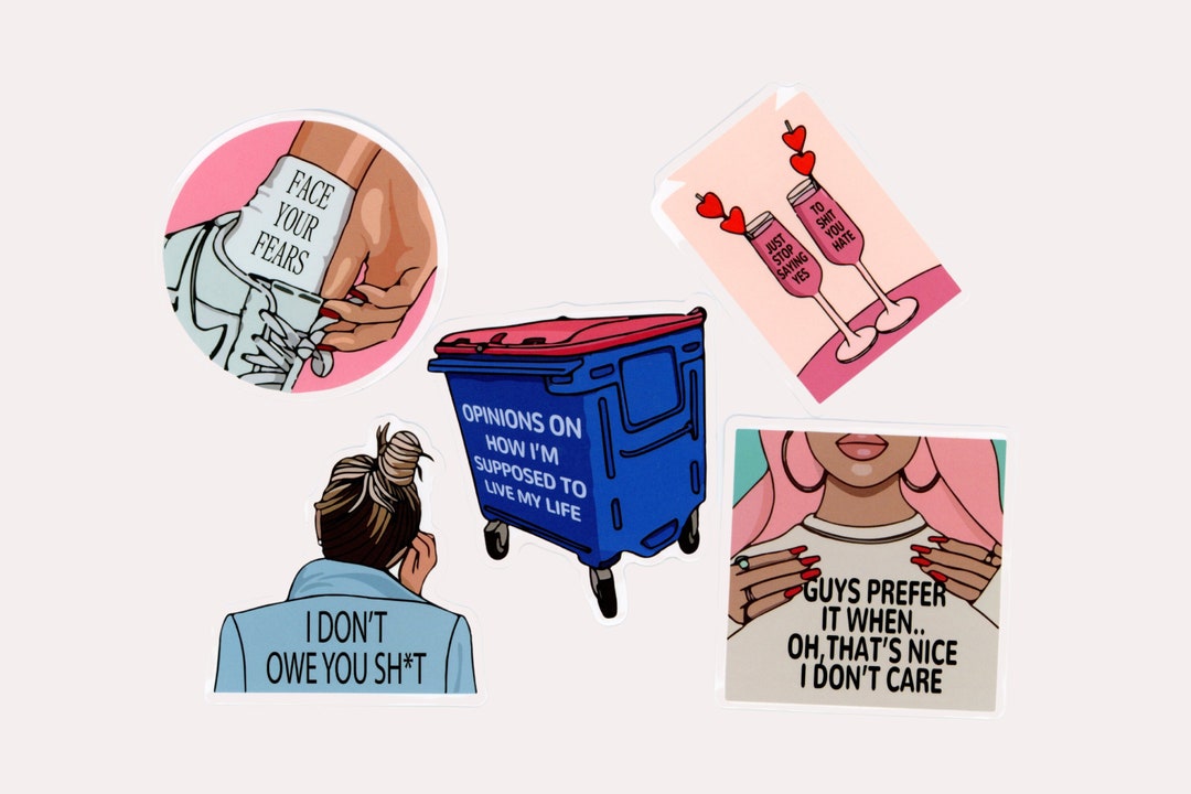 5pc Sticker Pack, Female Empowerment, Say No Sticker, Laptop Decal ...