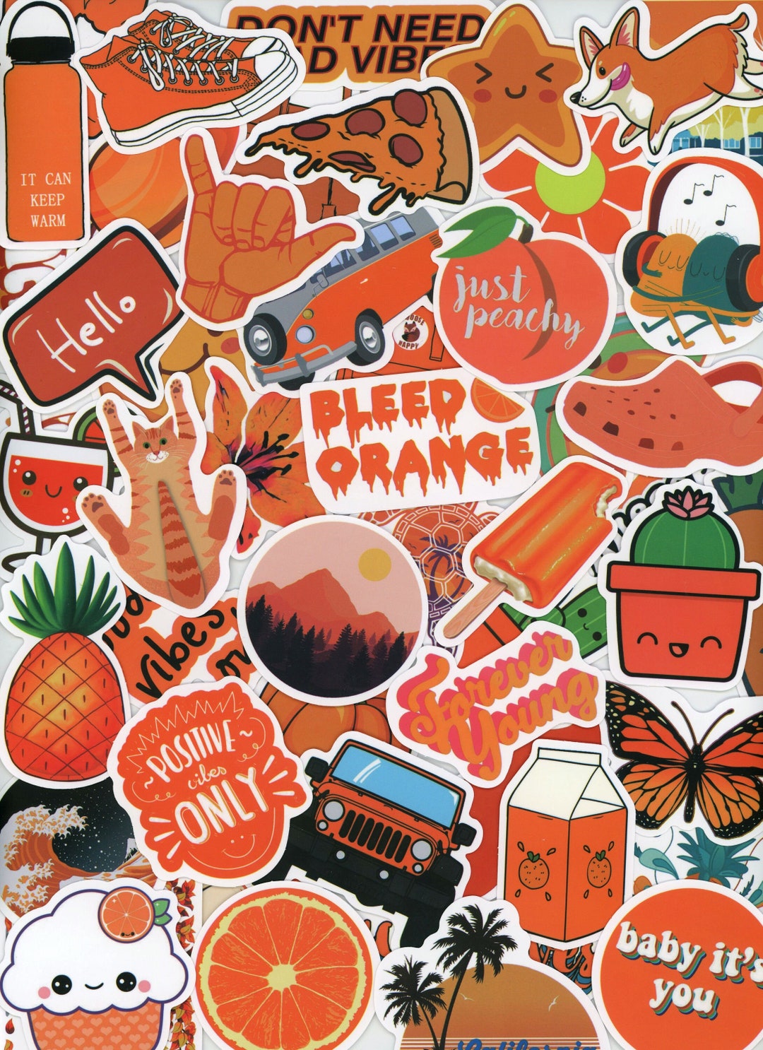 Orange Stickers, Cute Stickers, Funny Sticker, Teen Sticker, Tween ...