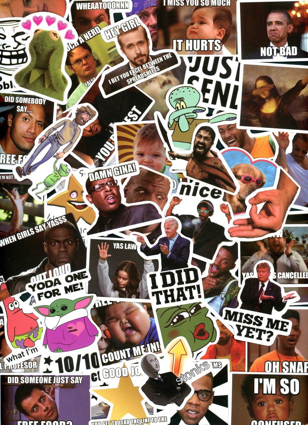 Meme Sticker Pack, Funny Internet Stickers, Teenager Gift Idea, Pun ...