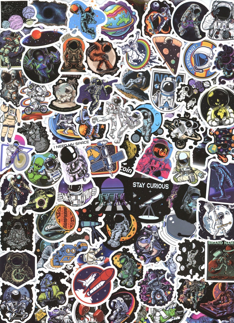 Dope Space Stickers, Astronaut Decal, Small Gift Idea, Vinyl Waterproof ...