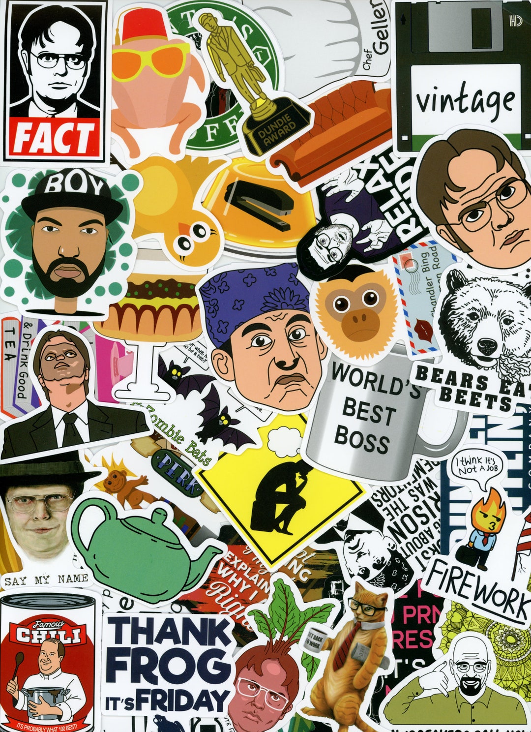 Meme Sticker Pack, Funny Stickers for Laptop, the Office Theme Stickers ...