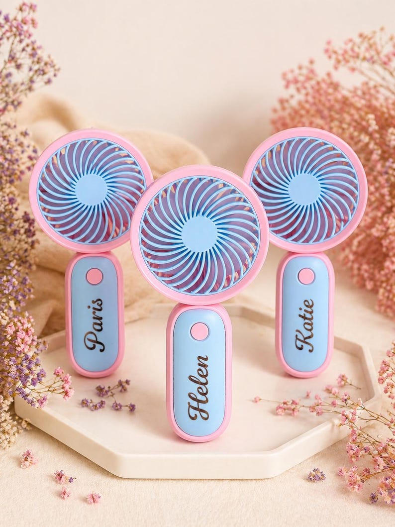 Personalized Portable Fan With Name, Custom Mini Handheld Fan ...