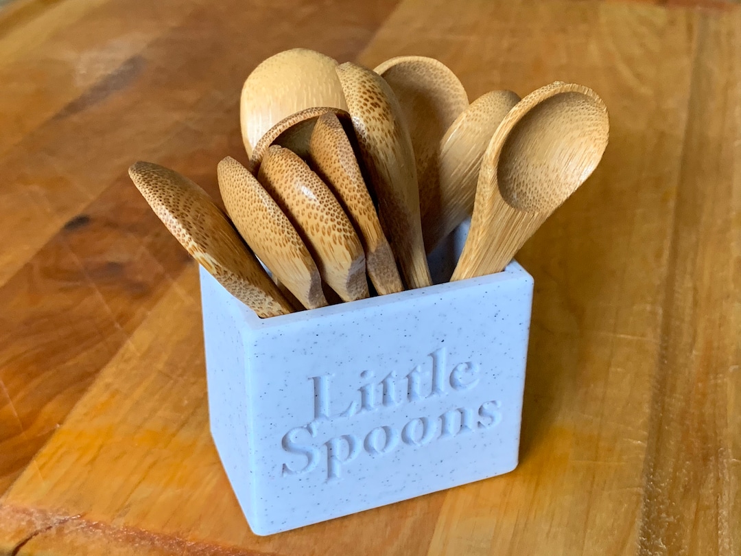 10 X Little Spoons & Magnetic Fridge Holder - Etsy