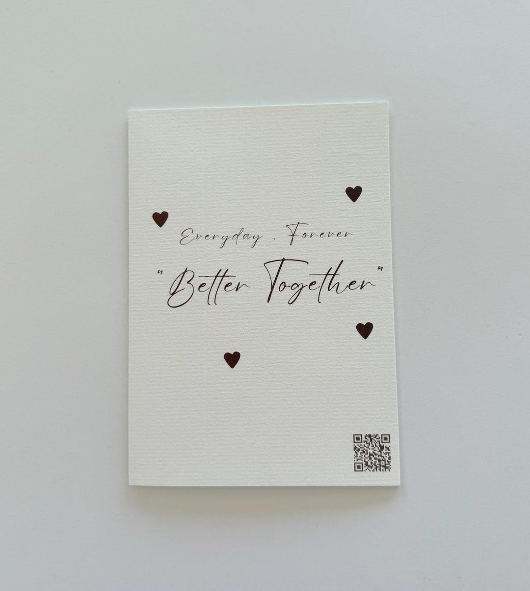 Music QR Code Card – "better Together" Jack Johnson Song, Textured ...