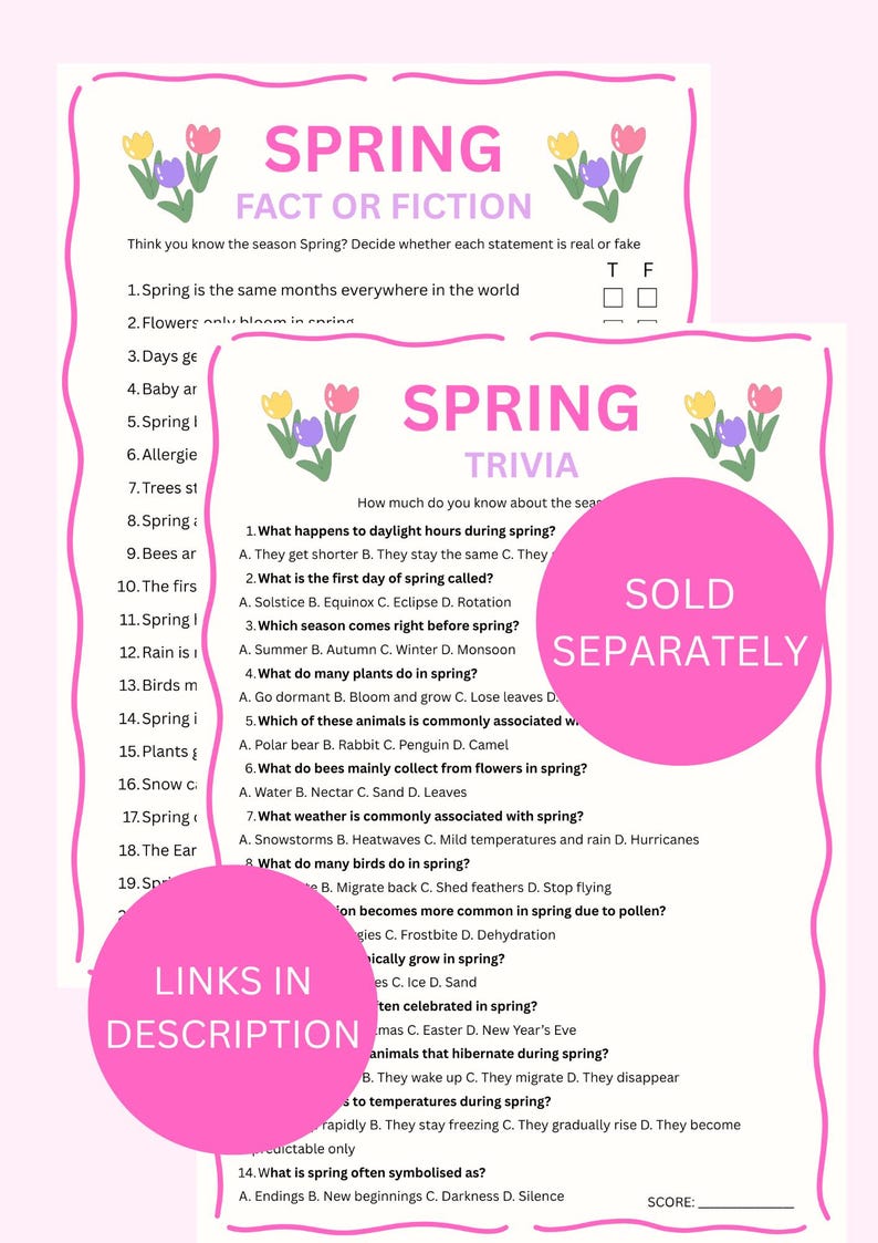 Spring Party Games Bundle, Pass the Prize, Left Right Game, Baby Shower ...