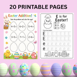 Easter Activity Pack for Kids, Printable Easter Worksheets, Preschool ...