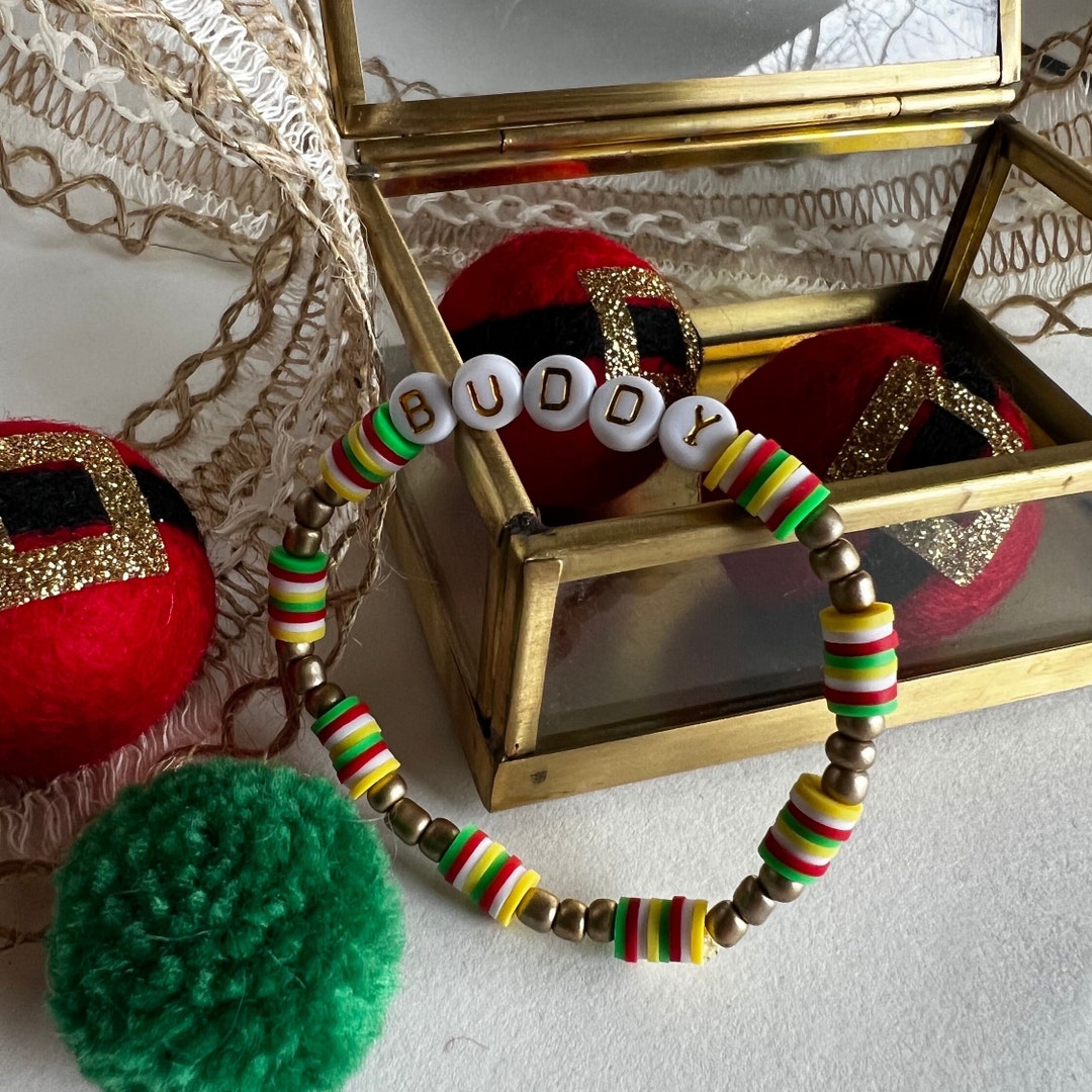 Buddy the Elf Beaded Elastic Stretch Bracelet - Etsy