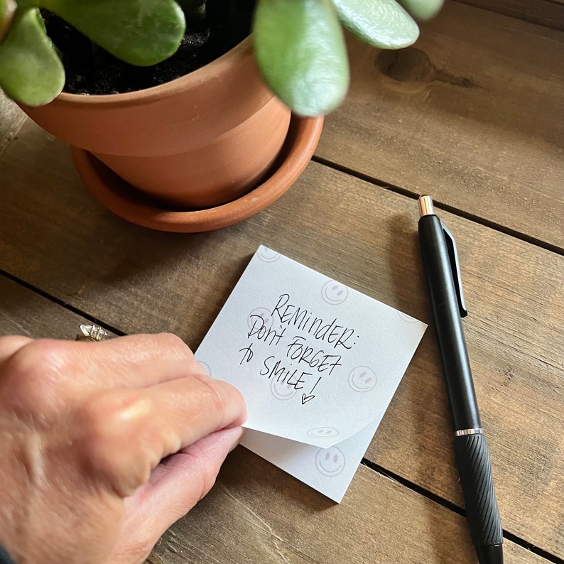 Smiley Face Sticky Notes/ Post It Notes/ Smiley Faces/ Happy - Etsy