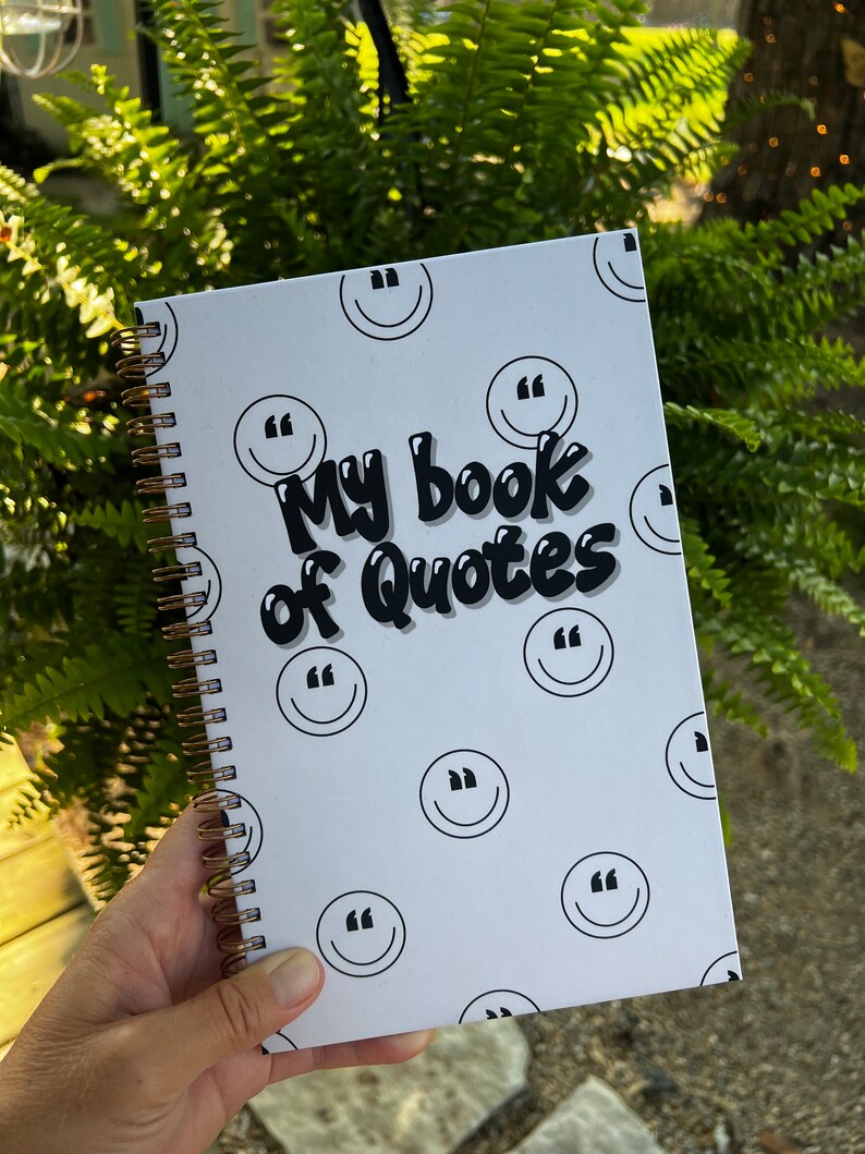 My Quote Book, Hardcover Spiral Notebook - Etsy