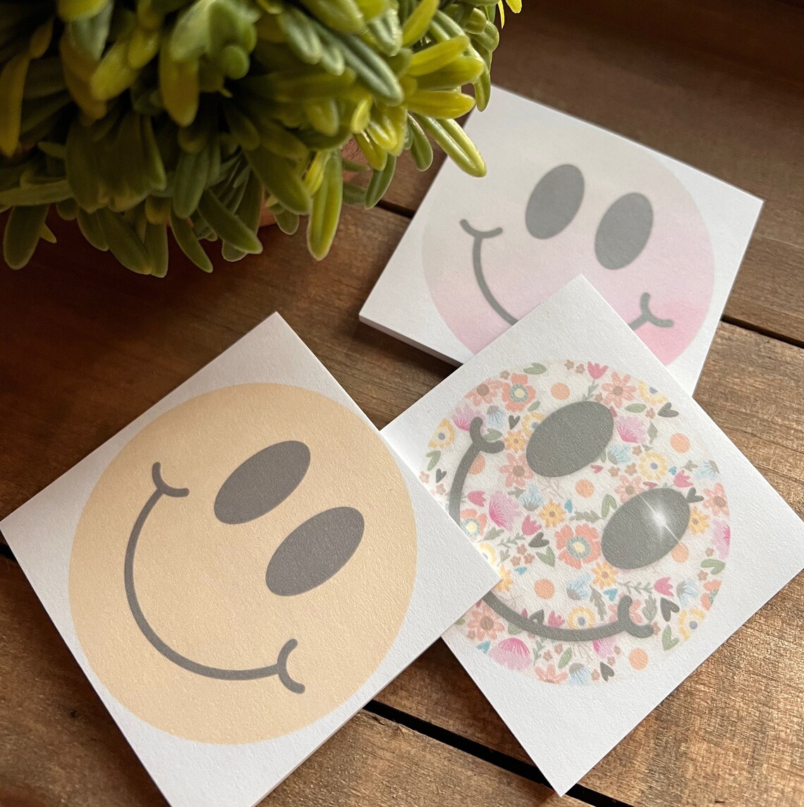 Sticky Notes/ Post It Notes/ Smiley Face/ Happy Face/ Reminders/ Ombré ...