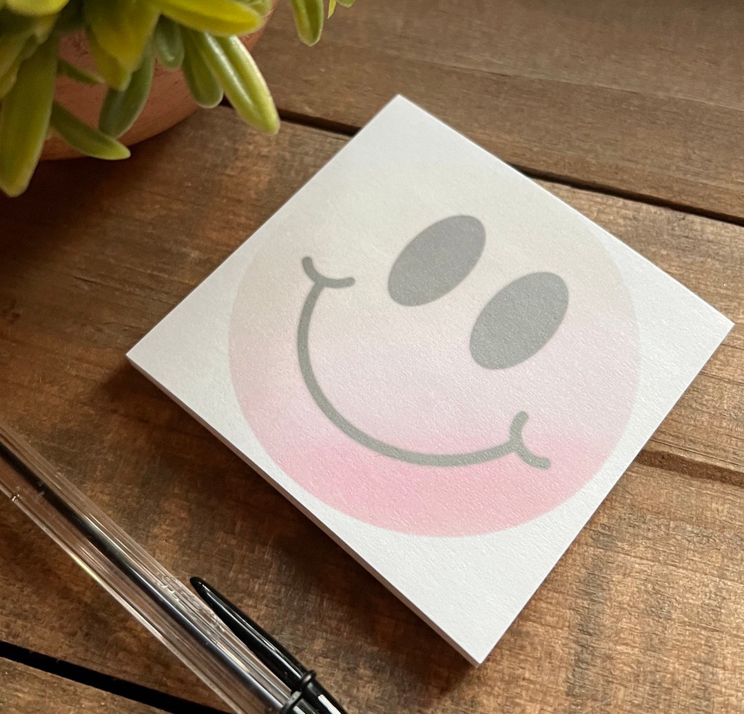 Sticky Notes/ Post It Notes/ Smiley Face/ Happy Face/ - Etsy