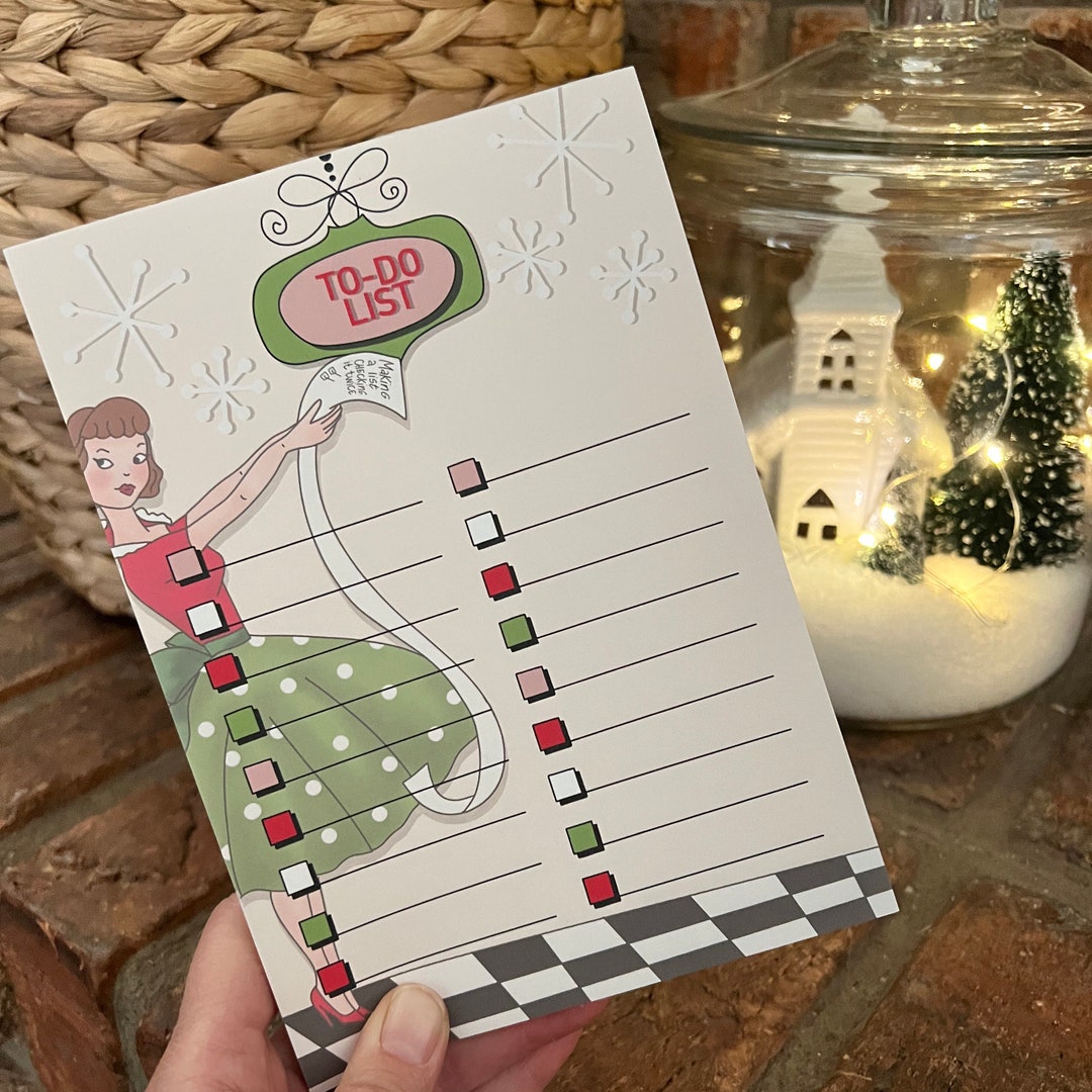 Making a List Notepad/to-do List/christmas To-do List/holiday ...