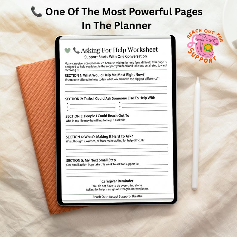 Overwhelmed Caregiver Planner | Self Care & Burnout Prevention Workbook ...