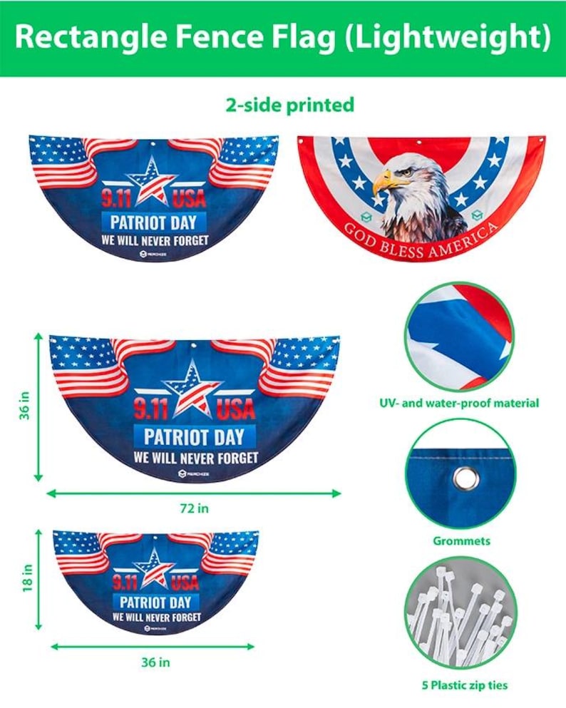 American 250th Anniversary Flag, Vintage Eagle 4th of July USA Fence ...