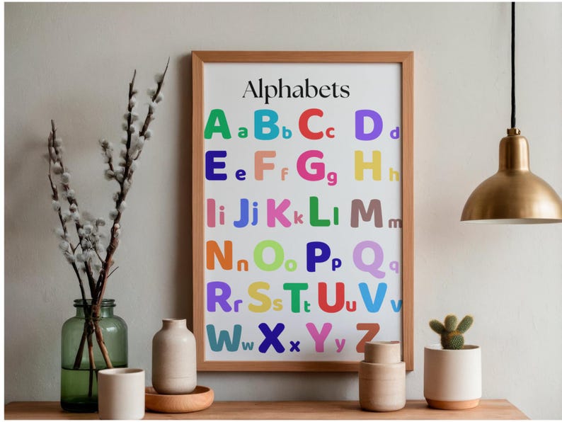 Alphabet Chart,toddler Abc Print,abc Poster,english Letters,little ...