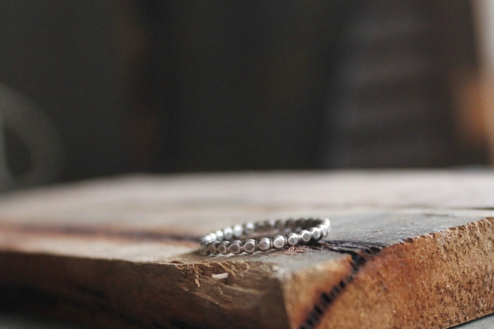Sterling Silver Dotted Ring, Hammered Dot Ring, Silver Dot Stacking ...