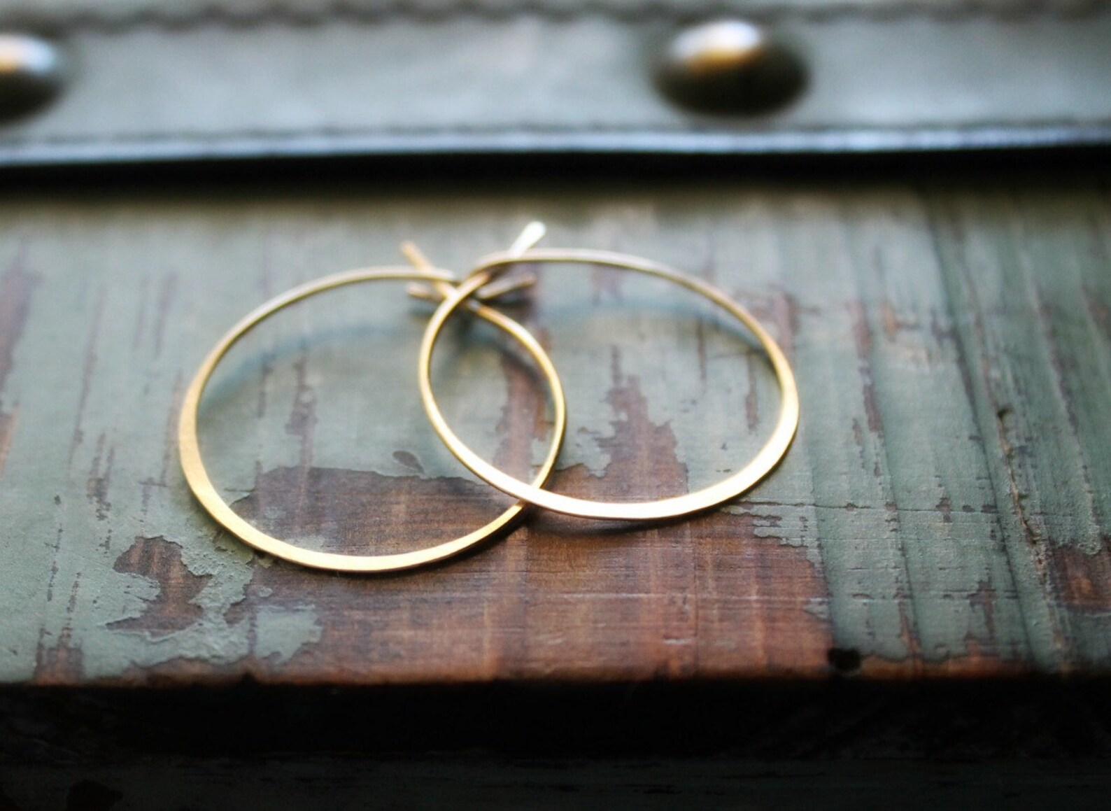 Golden Hoops, Thin Wire Hoop Earrings, Gold Filled Hoops, Lightweight ...