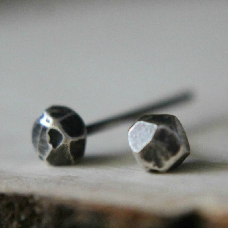 Silver Stud Earrings - Etsy
