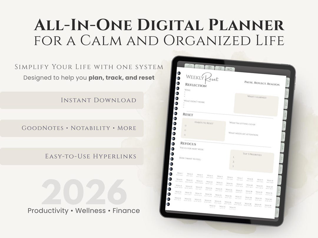 All-in-one Digital Planner | Daily, Weekly, Monthly Productivity ...