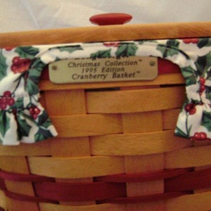 Longaberger Christmas Collection Cranberry Basket - Etsy