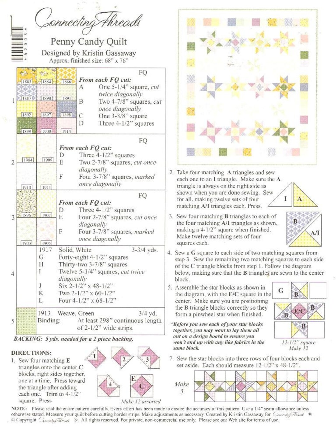 Penny Candy QUILT KIT - Etsy