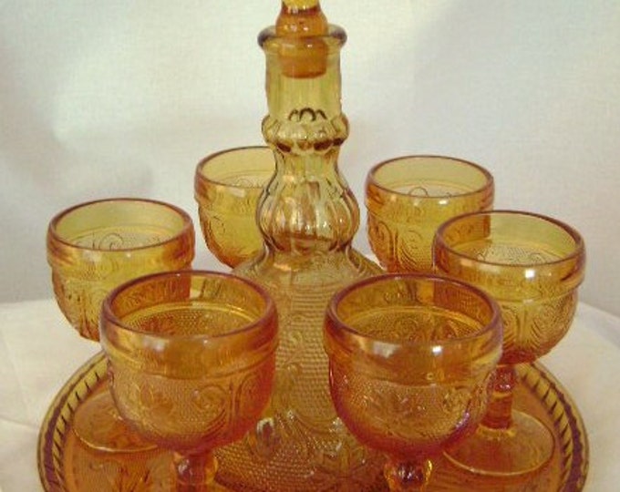 Tiara Indiana Glassware Wine Decanter Set - Etsy