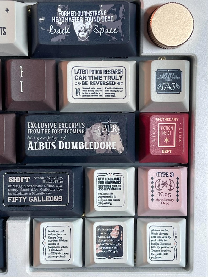 Daily Prophet Themed Keycap Set, PBT Cherry Profile Keyboard Caps - Etsy UK
