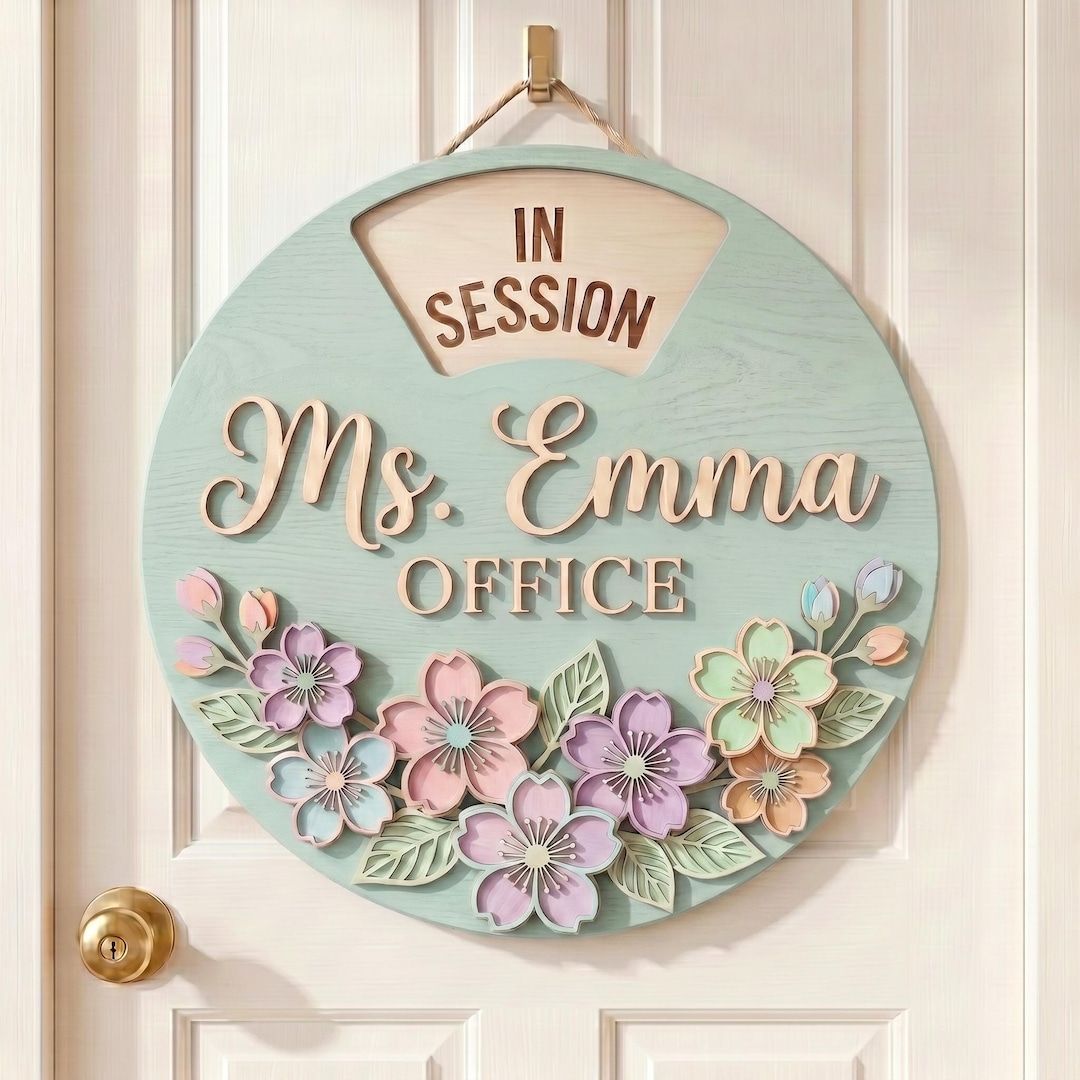 Custom Office Status Spinner Sign, Personalized Office Door Sign ...