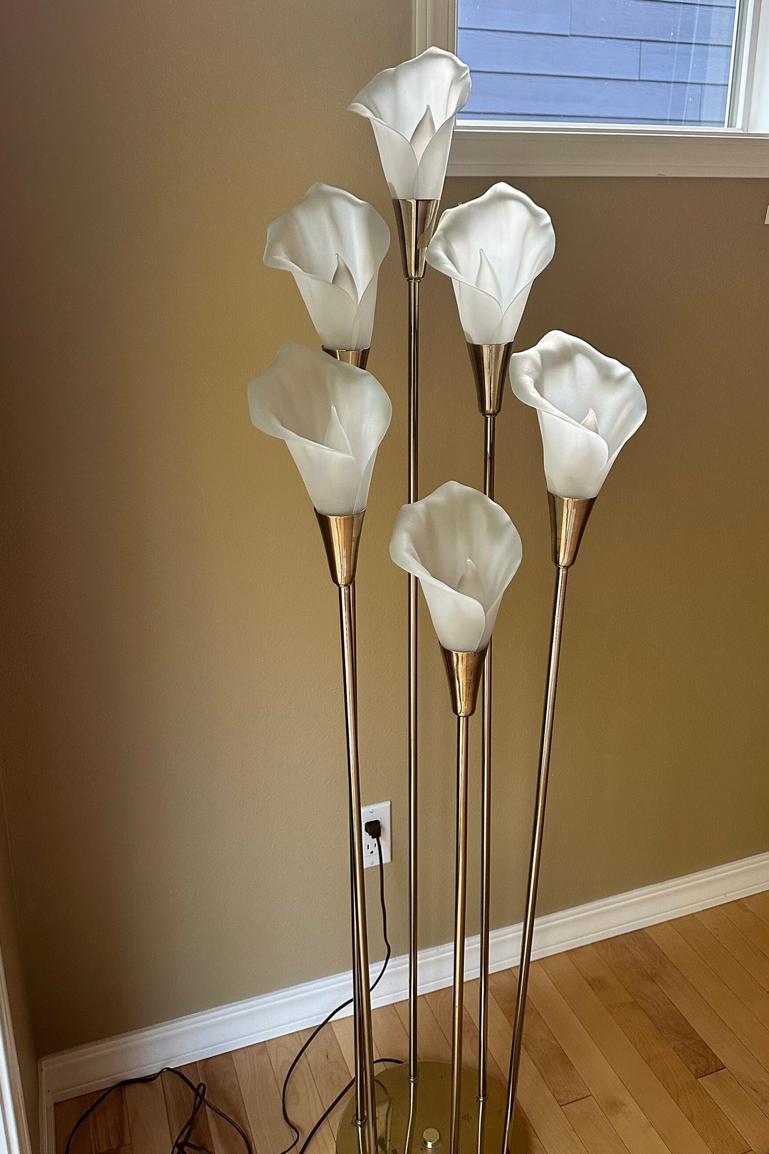 Vintage 1970s Mid Century Calla Lily Floor Lamp DOES NOT Shiplocal ...