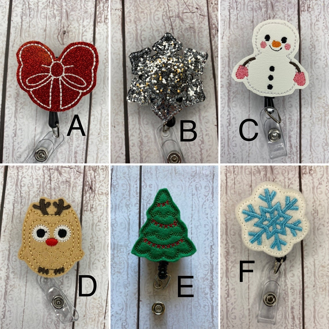 Holidays and Seasons Badge Reel // Retractable ID Holder - Etsy