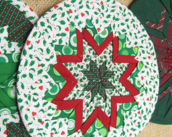 Pot Holder Quilted Folded Star - Etsy