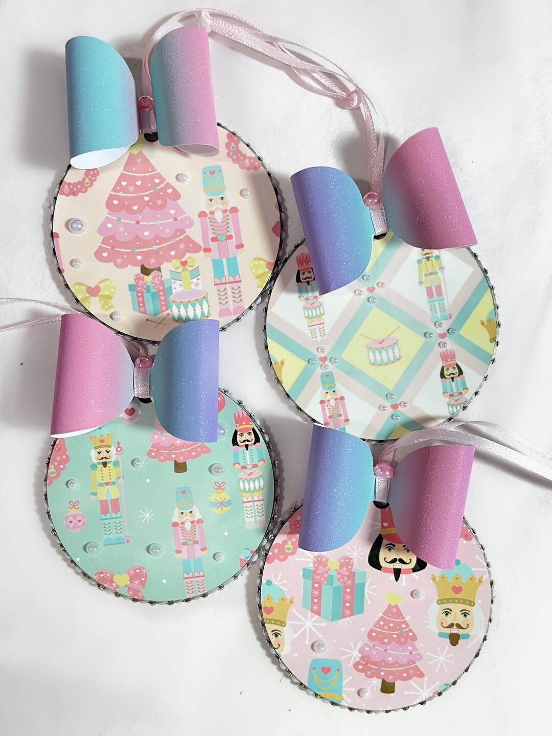 Pink Nutcracker Ornaments Set of 4 - Etsy