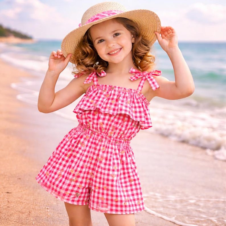 Girls Romper Sewing Pattern PDF | Ruffle Dress Playsuit Pattern | Kids ...