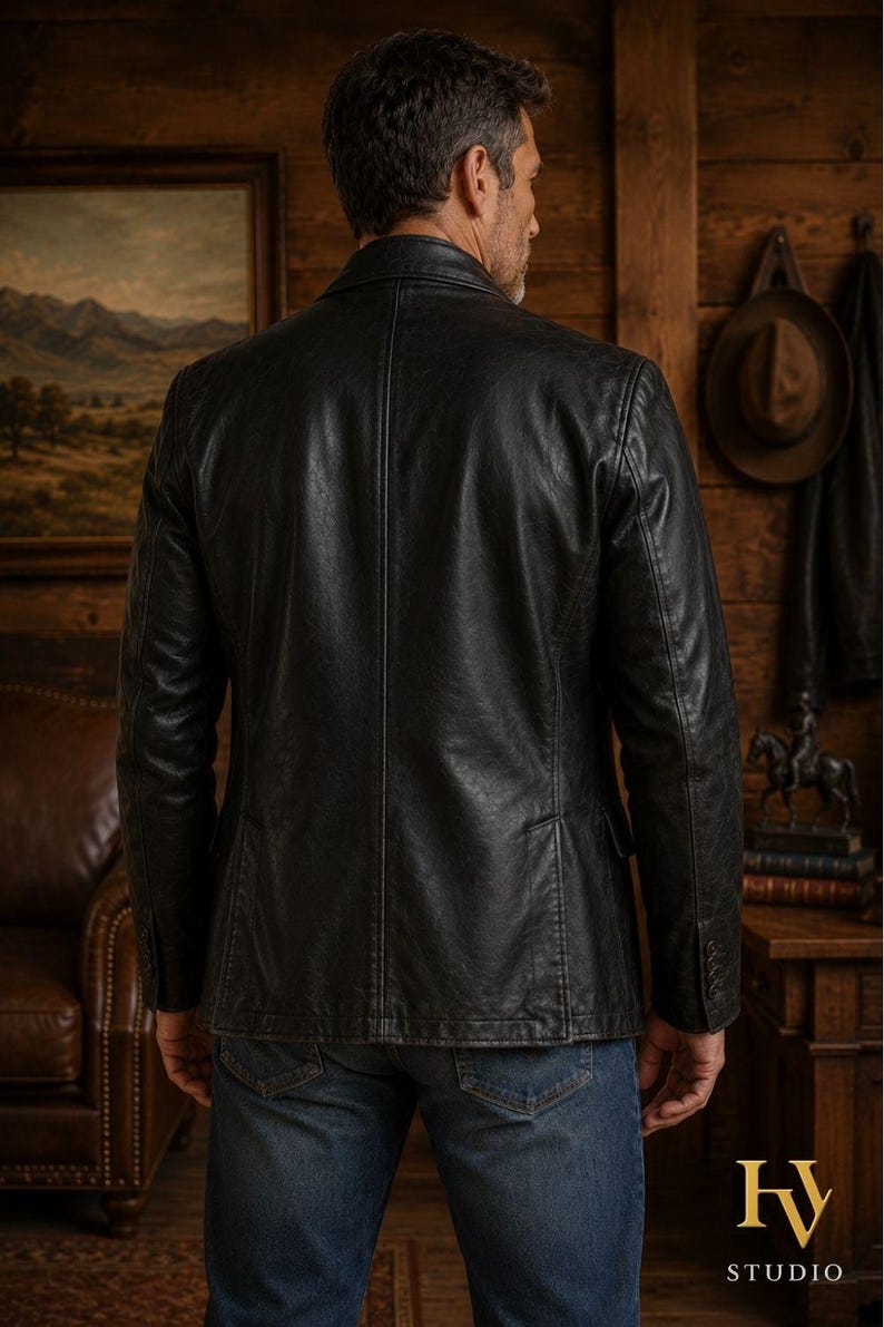 Vintage Leather Blazer for Men – Heritage Tailoring With Quiet ...
