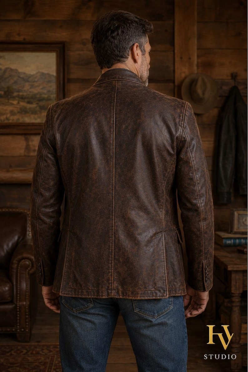 Vintage Leather Blazer for Men – Heritage Tailoring With Quiet ...
