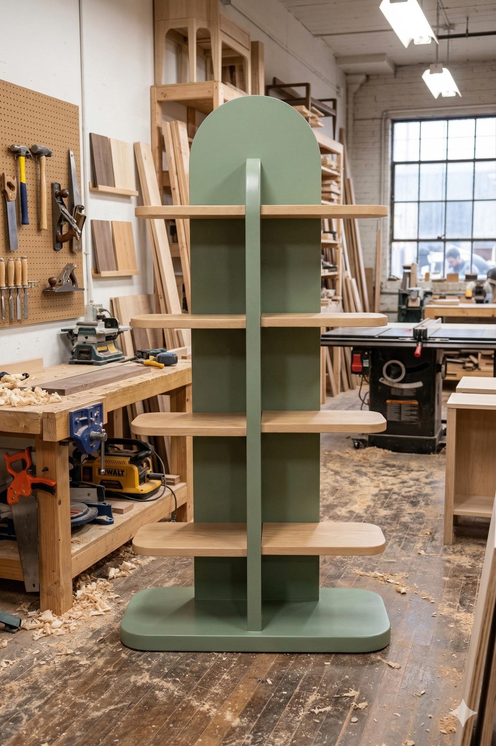 Modern Vertical Wall Shelf Plan | DIY Woodworking PDF | Plant Display ...
