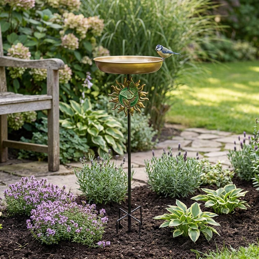 Metal Bird Bath, Vintage Outdoor Garden Birdbath - Etsy