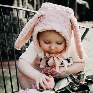 Plush Bunny Bonnet, Bunny Baby Bonnet, Newborn to 2T Baby Bonnet, Baby ...