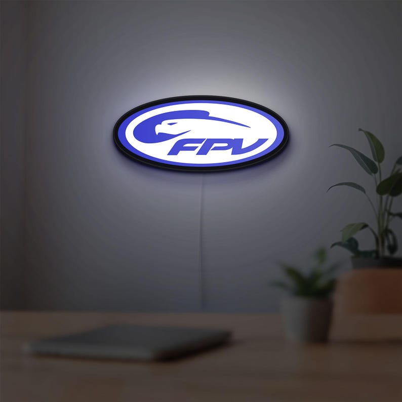 FPV Drone Pilot Gift LED Lightbox, Dimmable Racing Quadcopter Sign, Man ...