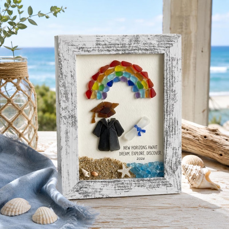 Framed Wall Art Sea Glass - Etsy