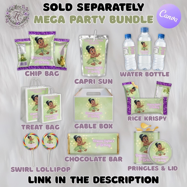 Baby Tiana Birthday Invitation | Frog Princess Theme Party Invite ...