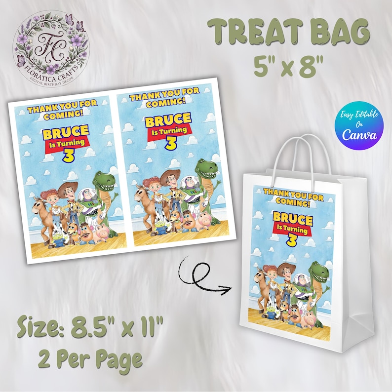 Toy Story Birthday Party Favor Bundle, Custom Chip Bag, Water Bottle ...