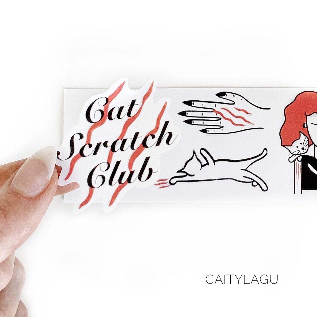 Cat Scratch Club Sticker Pack - Etsy