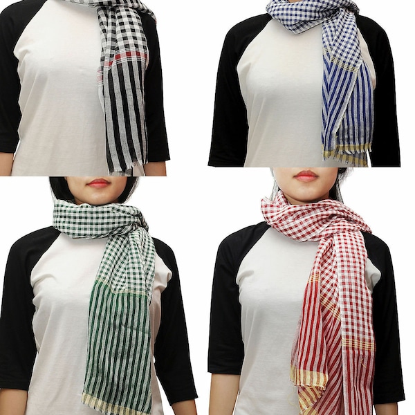 Purple Plaid Scarf - Etsy