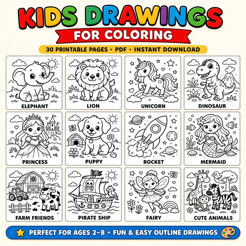 Kids Coloring Book Printable | Fun Learning Pages for Toddlers ...