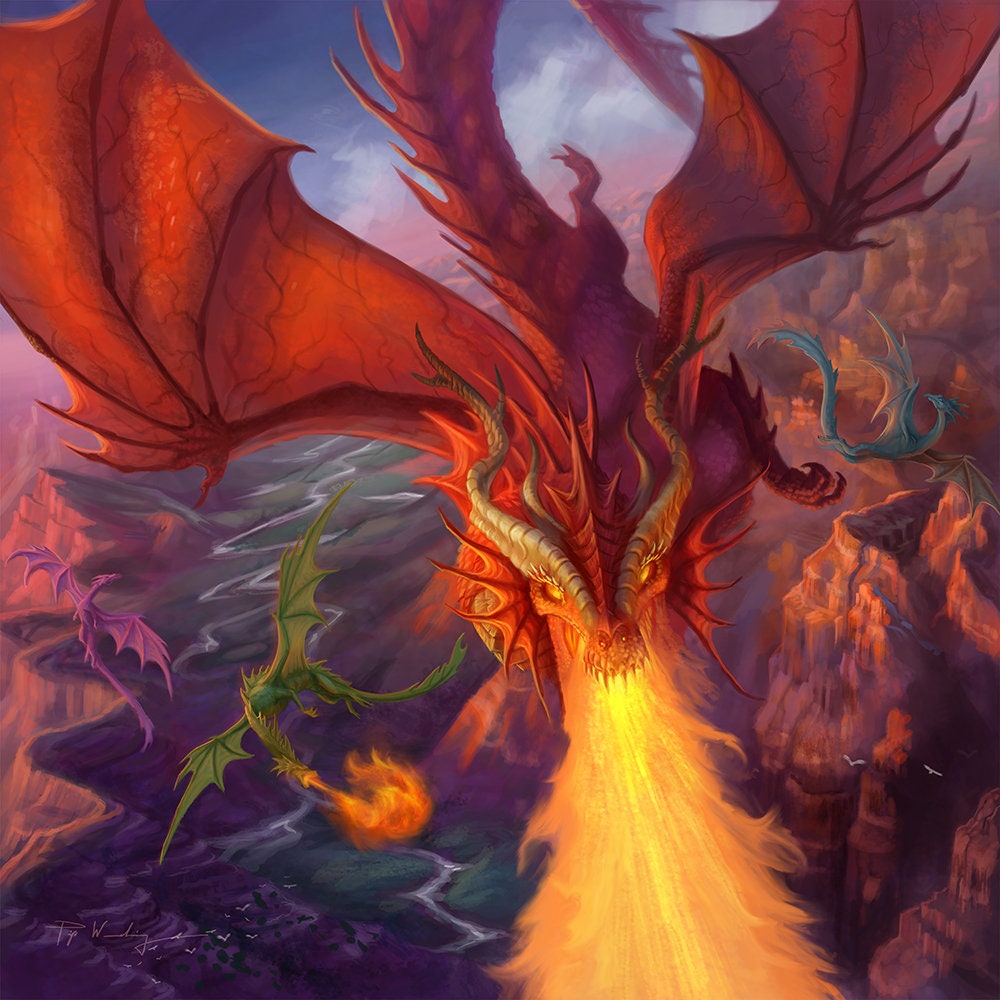 Fantasy Fire Dragons