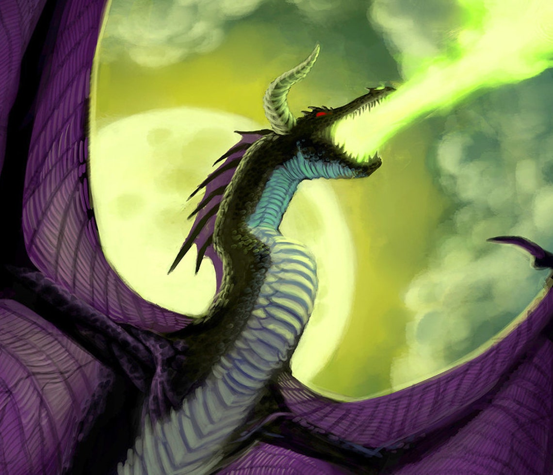 Black Dragon, Witch Dragon, Maleficent - Etsy
